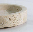 Natura Stone Travertine Round Shallow Tray, 8"D x 2"H